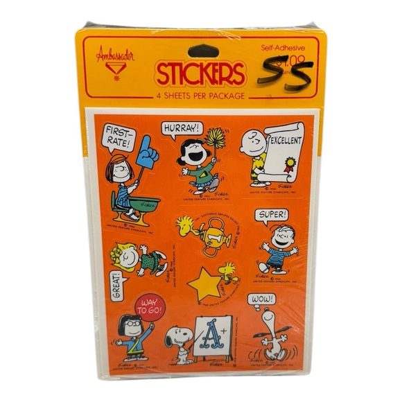 Hallmark | Other | Vintage Hallmark Ambassador Peanuts Gang Stickers 4 ...
